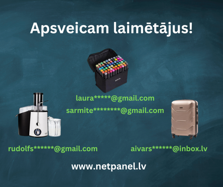 Apsveicam maija izlozes laimētājus! – Netpanel Gemius Latvia